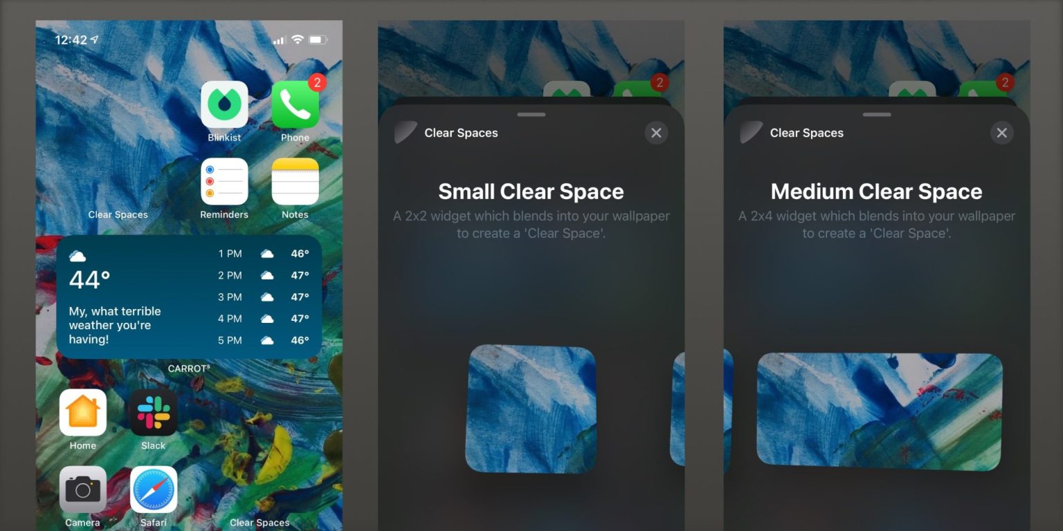‘Clear Spaces’ app brings transparent widgets to your iOS 14 home ...